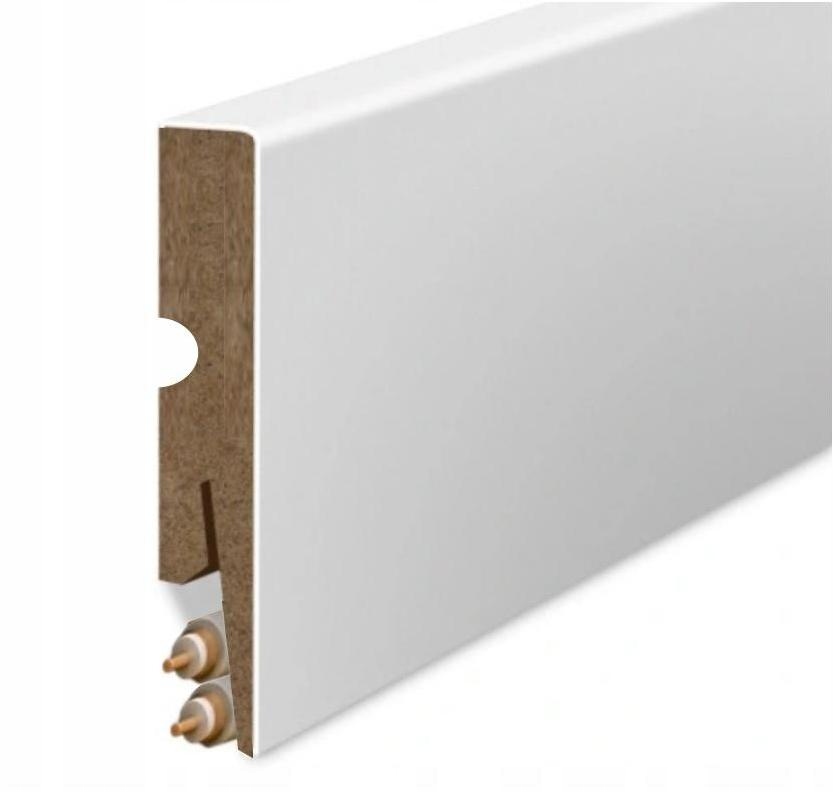 Listwy przypodłogowe MDF Biała gładka matowa 10 cm - 12505638002 ...