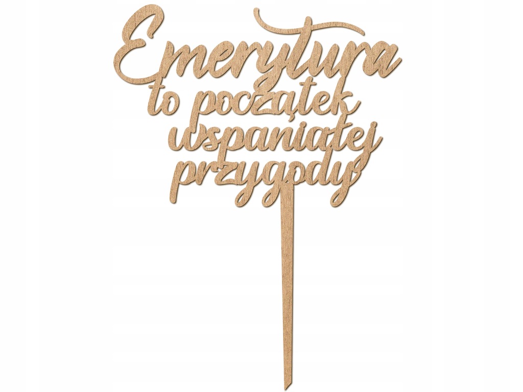 TOPPER na tort EMERYTURA początek PRZYGODY dekor - 11072554205 ...