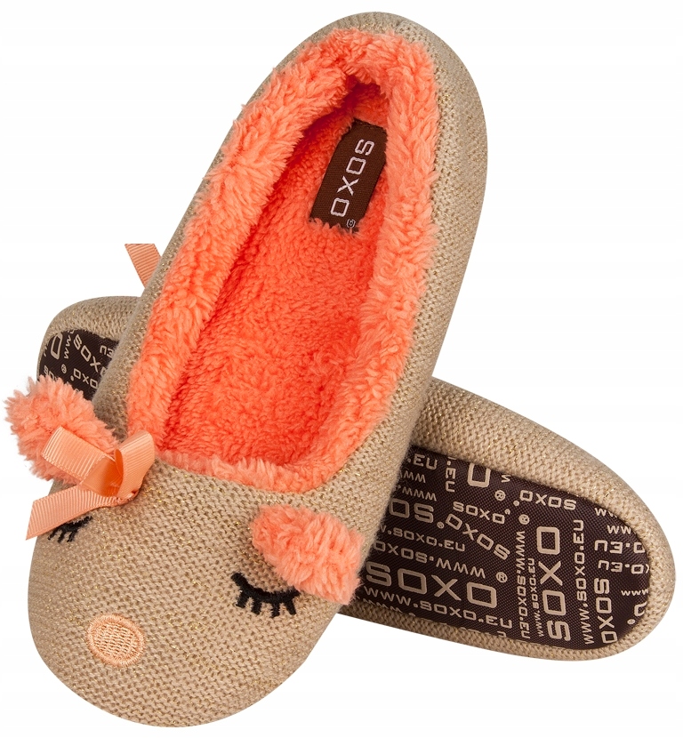 KAPCIE DAMSKIE SOXO BALERINKI DOMOWE CIEPŁE - 9580716358 - oficjalne ...