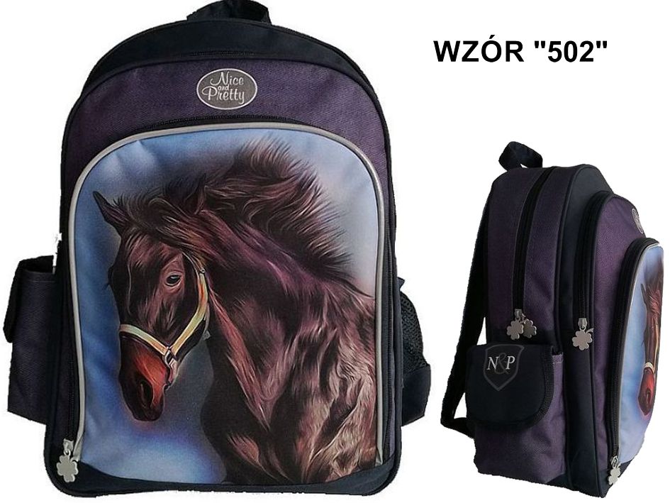 PLECAK TORNISTER SZKOLNY Z KONIEM KOŃ KONIK KONIE - 6831012423 - oficjalne archiwum Allegro