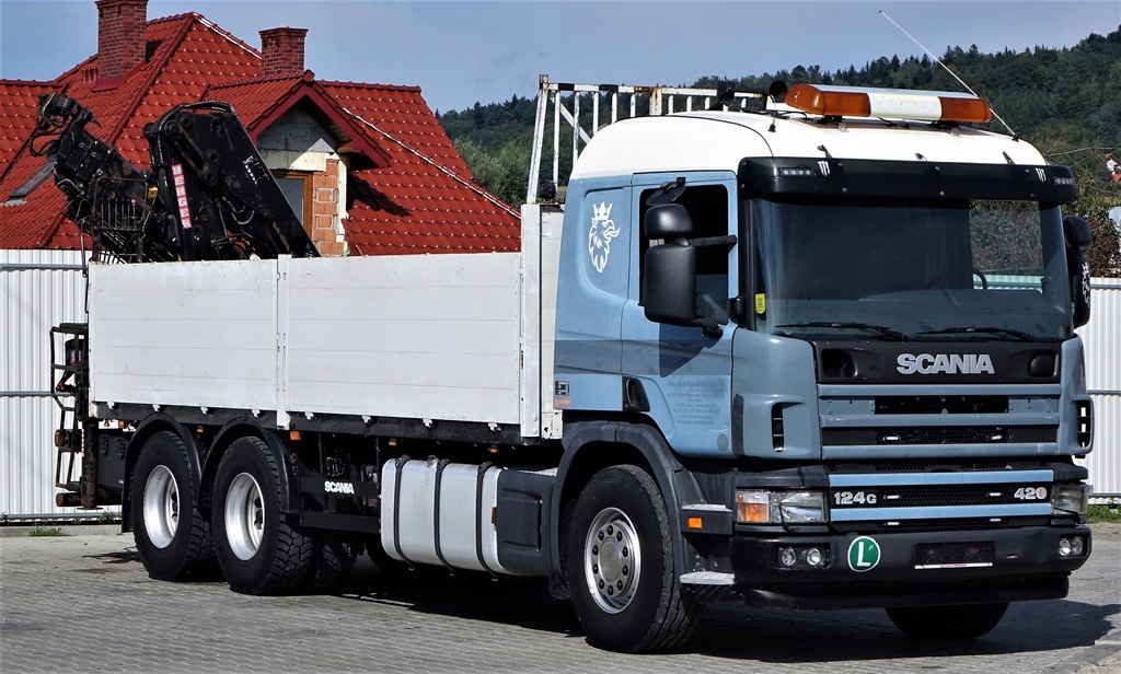 Scania 124G 420 Skrzynia 6,50m +HDS*6x4* Stan BDB! - 7561955654 ...