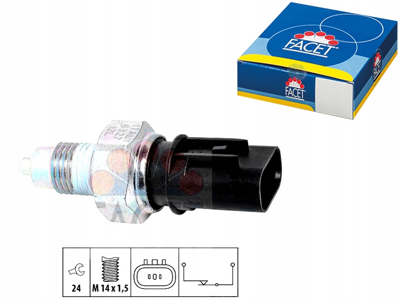 PRZEŁĄCZNIK CZUJNIK ŚWIATEŁ COFANIA FACET 93860390 - 11927323409 ...