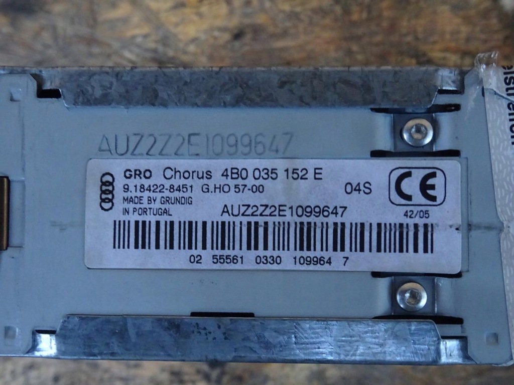 AUDI A3 S3 8L TT 8N RADIO AUDI CHORUS 4B0035152E - 11484721405 - oficjalne archiwum Allegro