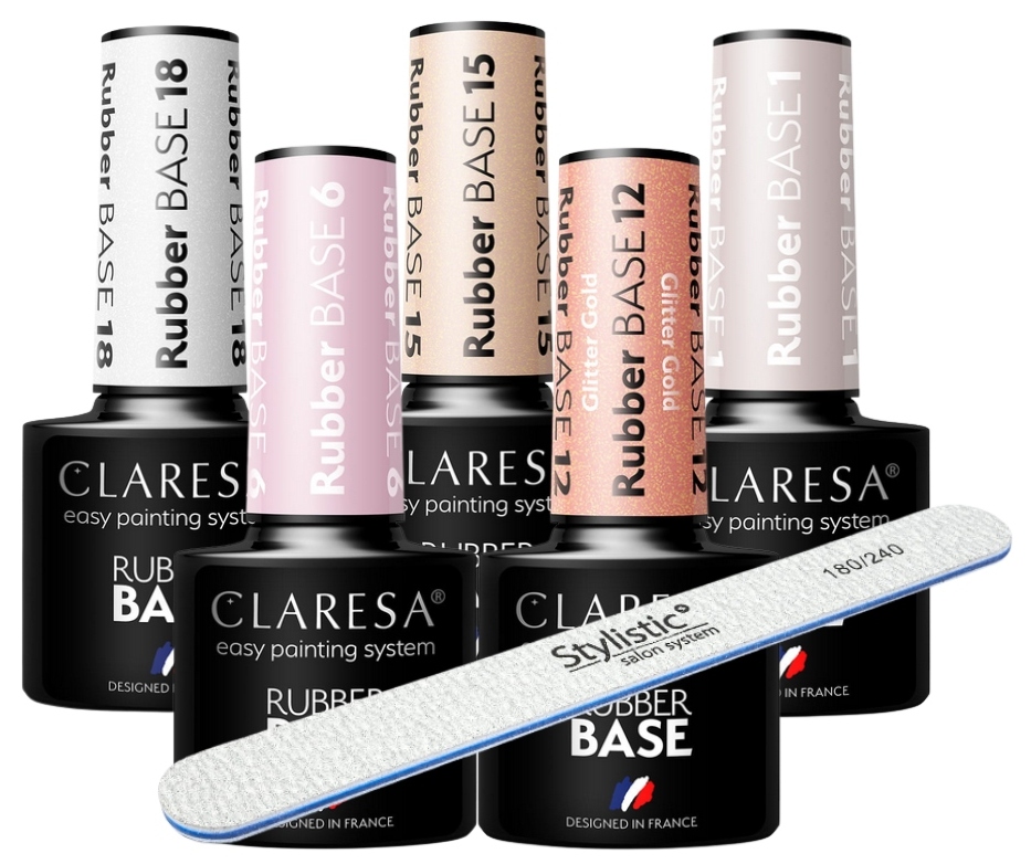 CLARESA RUBBER BASE BAZA KAUCZUKOWA ZESTAW 3+2 MIX - 10706229105 ... CLARESA RUBBER BASE BAZA KAUCZUKOWA ZESTAW 3+2 MIX - 10706229105 ...