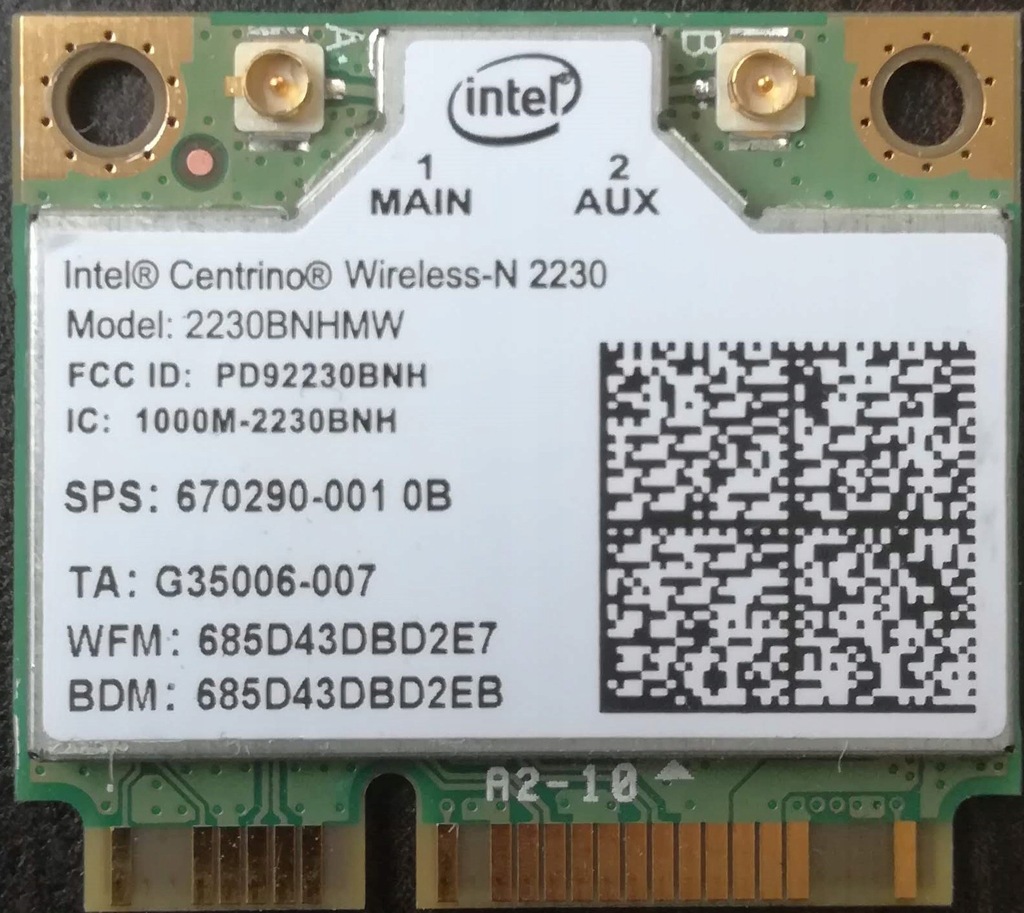 Intel Centrino Wireless-N 2230 2230BNHMW Bluetooth - 7789522585 ...