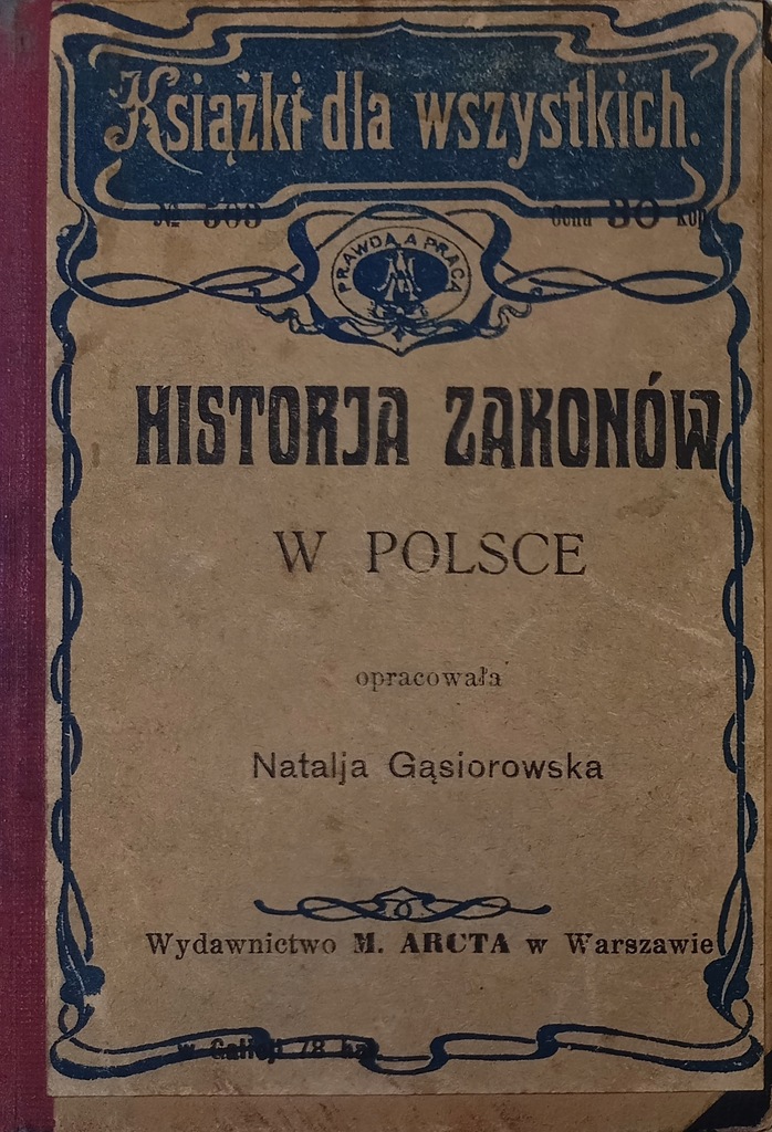 NATALJA GĄSIOROWSKA HISTORJA ZAKONÓW W POLSCE - 11944363520 - oficjalne ...