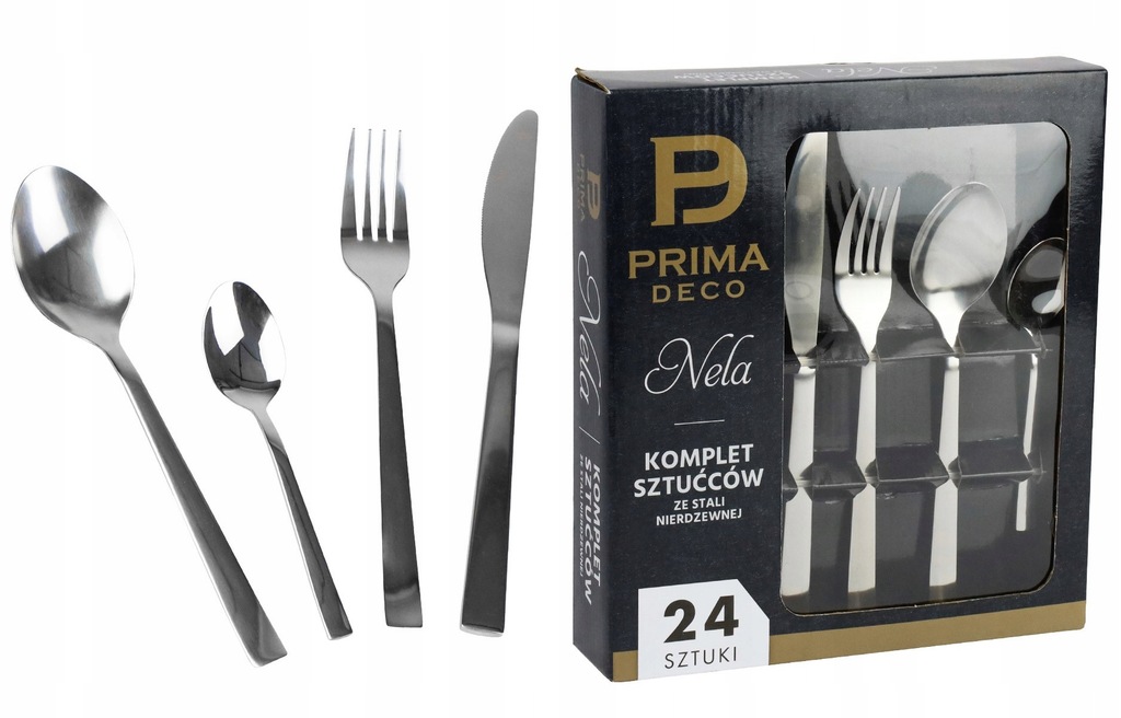 Zestaw sztućców 24 EL Prima Deco Nela - 11838133046 - oficjalne ...