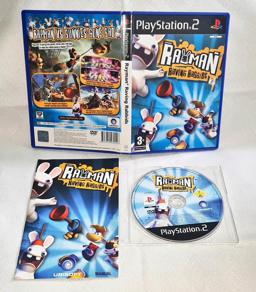 RAYMAN RAVING RABBIDS PS2 3XA - 12117081202 - oficjalne archiwum Allegro
