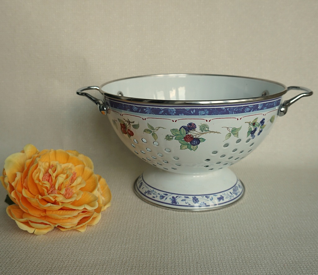 Villeroy & Boch Cottage Kitchen: durszlak, sitko emaliowane! Owoce ...