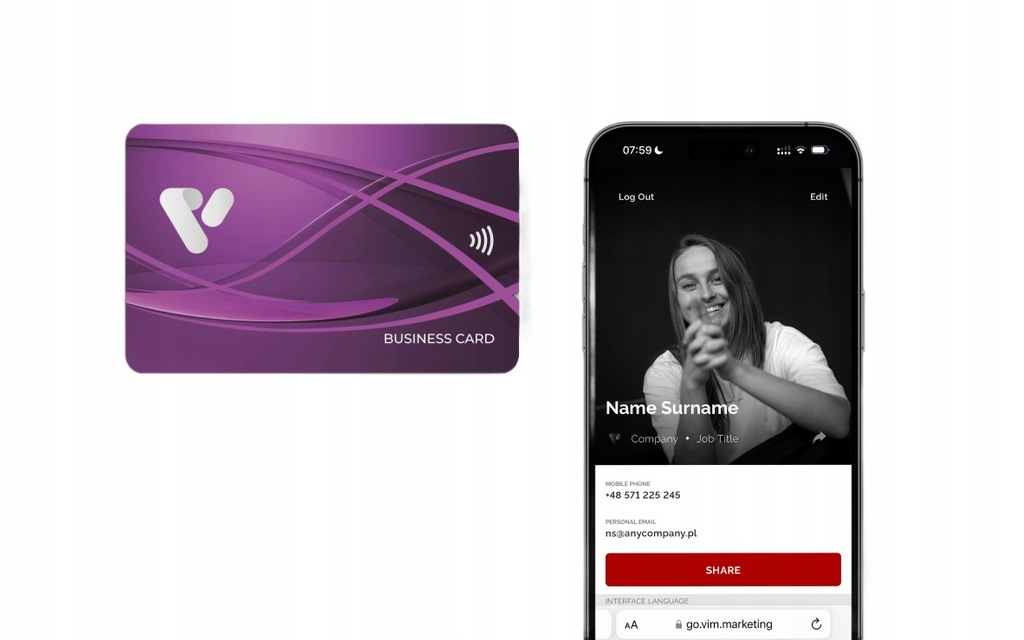 VIM CARD NOWOCZESNE WIZYTÓWKI NFC - WYROŻNIJ SIĘ - IDEALNE NA PREZENT! - 16570384526 - oficjalne ...
