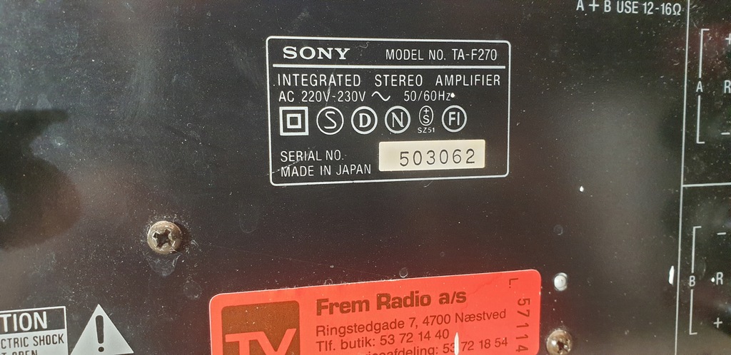 Купить Усилитель Sony TA-F270: отзывы, фото и характеристики на Aredi ...