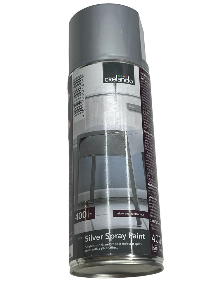 Lakier w sprayu Crelando 400ml Srebrny satyna mat - 13281278864 - oficjalne archiwum Allegro