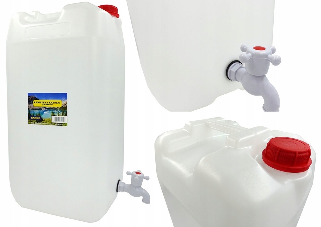 Kanister na wodę z kranikiem baniak z kranem 30L - 11889111488 ...