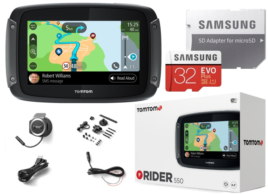 Nawigacja motocyklowa TomTom Rider 550 + RAM MOUNT - 9014700664 ...