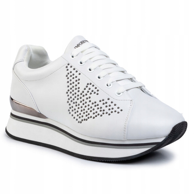 EMPORIO ARMANI BUTY DAMSKIE SKÓRZANE BIAŁE 39 1STA - 13425299740 - oficjalne archiwum Allegro