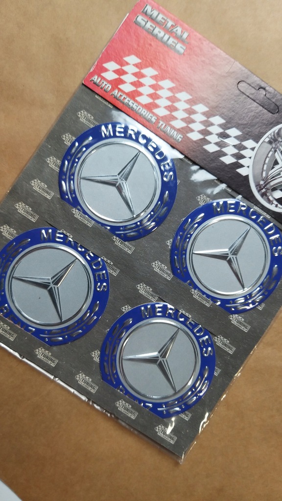 Naklejki na koła emblematy MERCEDES 60mm met KOLOR - 10848587471 - oficjalne archiwum Allegro