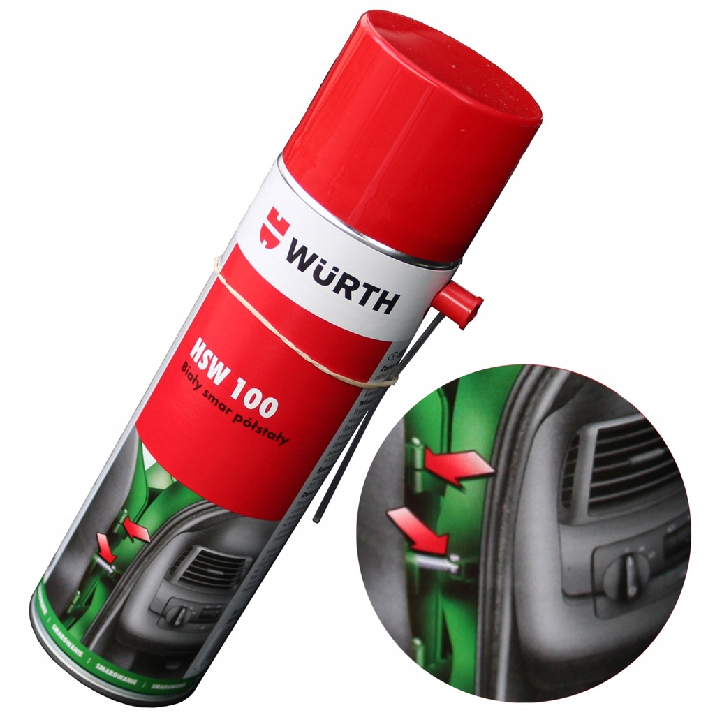 WURTH BIAŁY SMAR PÓŁSTAŁY HSW-100 do samochodu - 11424107335 - oficjalne archiwum Allegro
