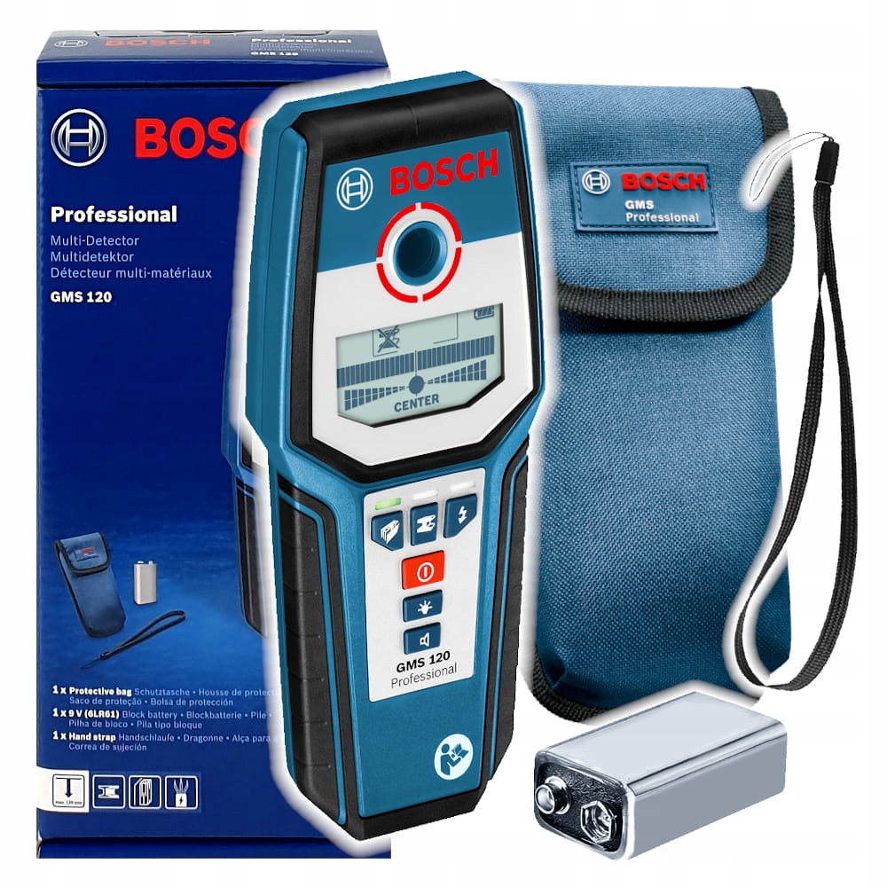 Bosch GMS 120 Wykrywacz metali drewna przewodów - 12551030518 ...