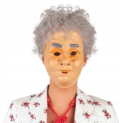 Babcia strój Maska babci z włosami - 6987671119 - oficjalne archiwum ...