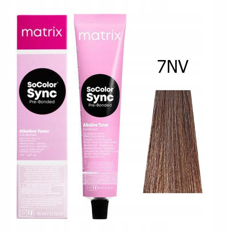 MATRIX SOCOLOR SYNC PRE-BONDED ALKALINE TONER FARBA DO WŁOSÓW 7NV 90ML ...
