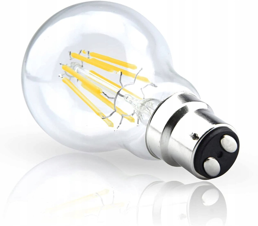 ŻARÓWKI LED 8W GWINT B22 ZÓŁTE ŚWIATŁO 800L 4SZT - 12641074526 ...