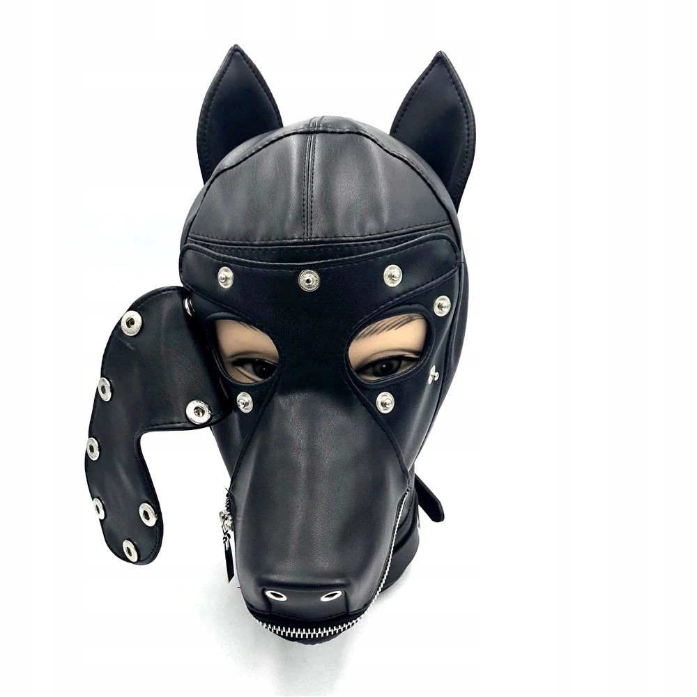 skórzana maska głowa psa fetysz bdsm 4 kolory - 9104543175 - oficjalne ...