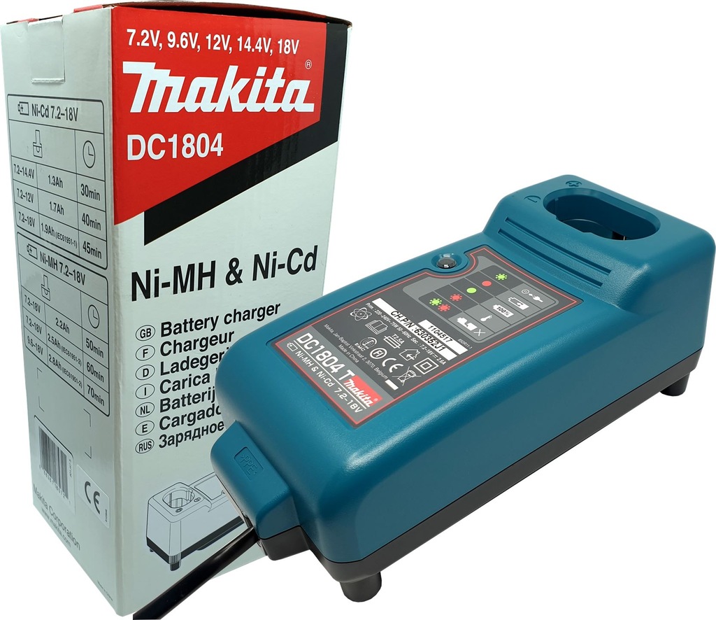 Ładowarka Makita 14,4V 18V DC1804 Oryginalna - 9018224794 - oficjalne ...