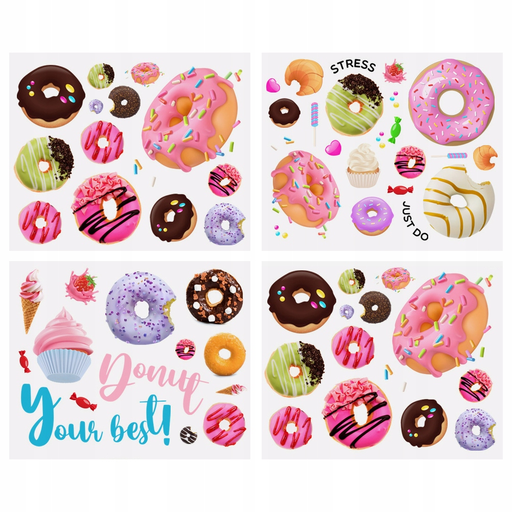 Sticker Donut Cake Sticker Decals 4 Sheets - 13462141573 - oficjalne ...