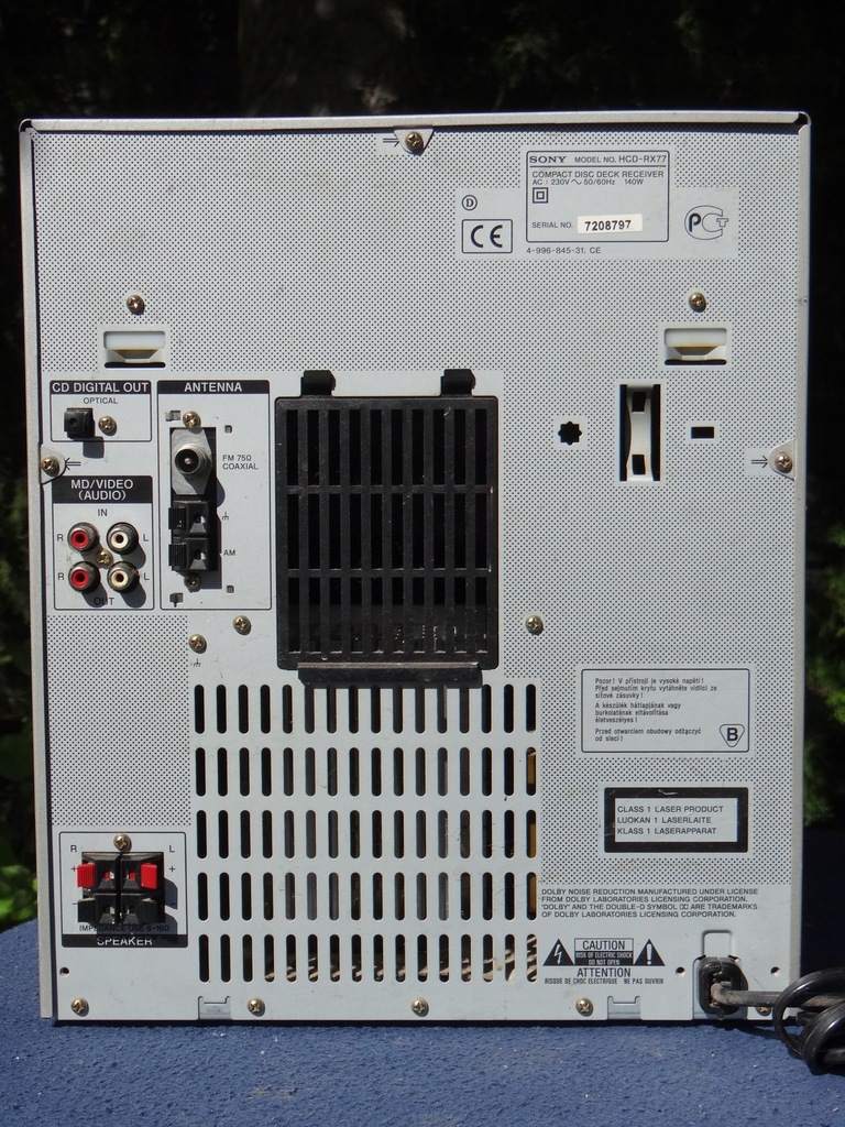 Mini wieża Sony HCD-RX77 uszkodzona - 12190119415 - oficjalne archiwum ...