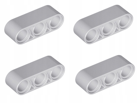 LEGO 32523 17141, 41482 LIFTARM BELKA 1X3 JASNY SZARY 4 SZT ...