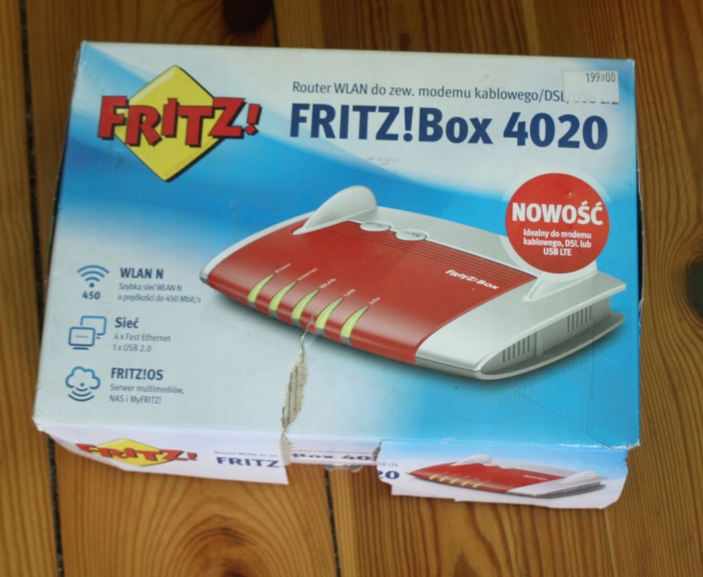 FRITZ!Box 4020 router WiFi N 450 Mb/s Toya Vectra - 11975814199 ...