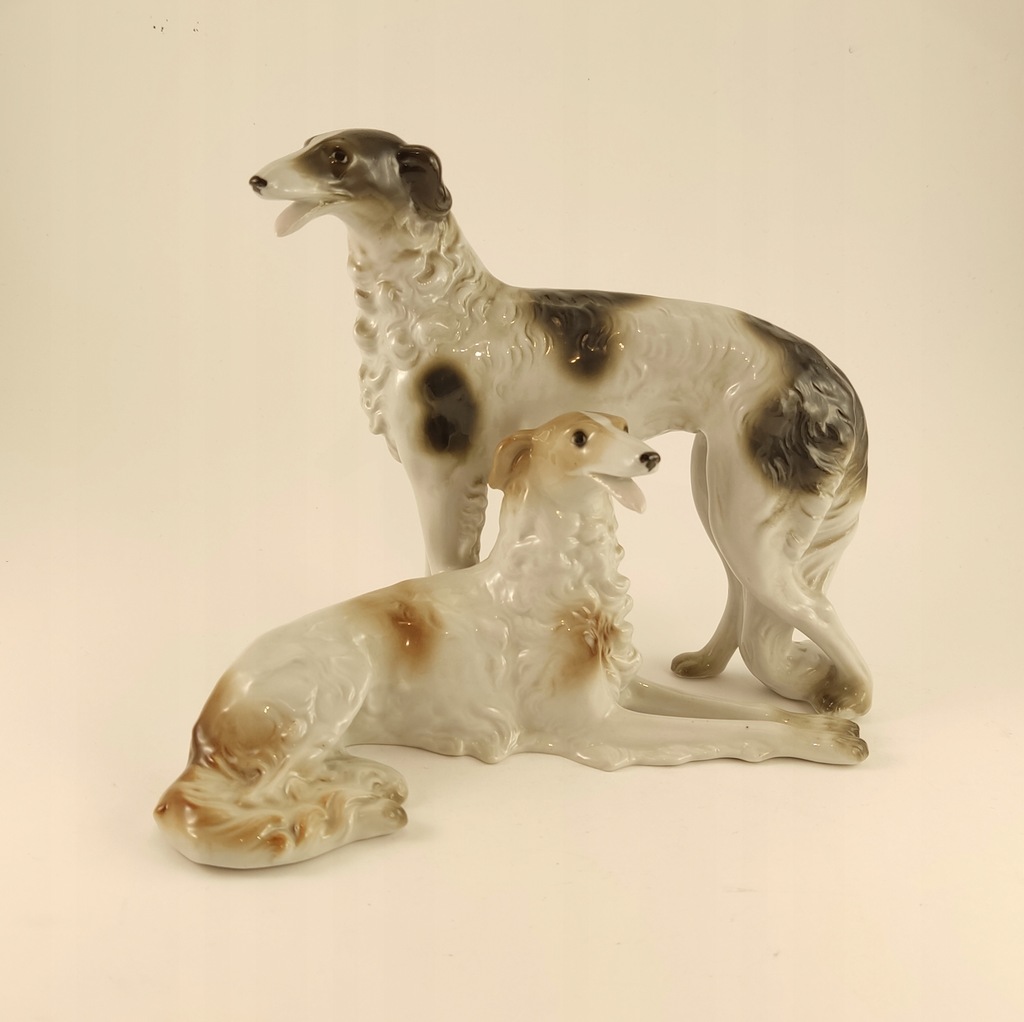 Figurka Porcelanowa - PSY CHARTY - UNTERWEISSBACH - 12663912922 ...