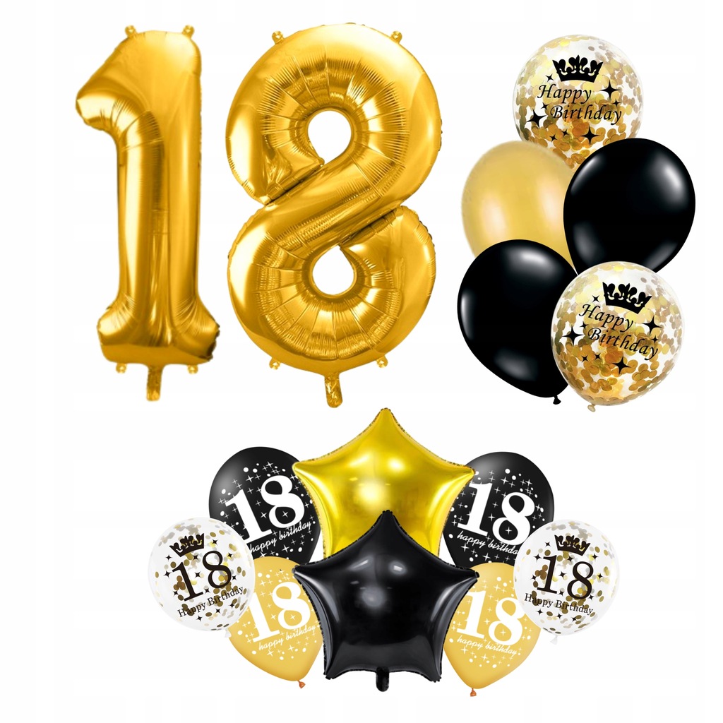 Balony Na 18 Urodziny Zestaw Dekoracji 18 Lat - 13333725560 - oficjalne archiwum Allegro