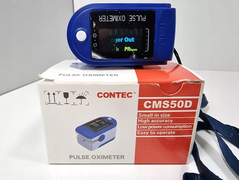 CONTEC CMS50D PULSOKSYMETR NAPALCOWY GRANATOWY - 12619240497 - oficjalne archiwum Allegro