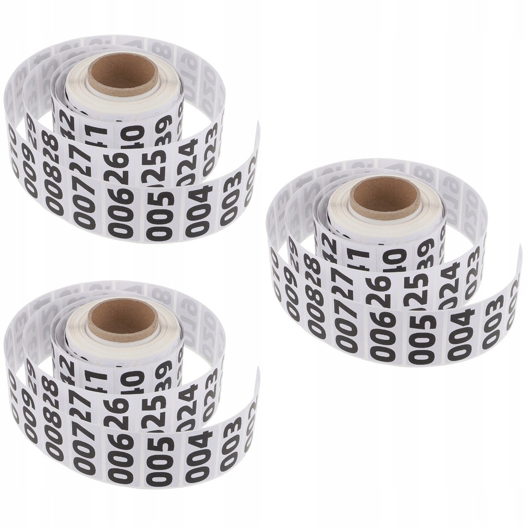 Stickers Number Tags Numbered Labels 3 Rolls - 13324450181 - oficjalne ...