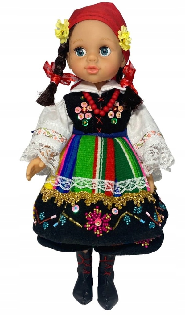 LALKA W STROJU ŁOWICKIM - 30 CM - 12721570646 - oficjalne archiwum Allegro