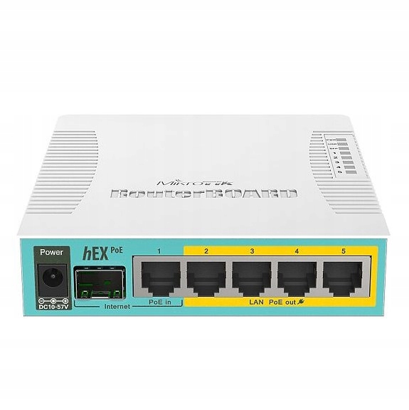 MikroTik (RB960PGS) Mikrotik hEX PoE ruter Biały - 12301012092 ...