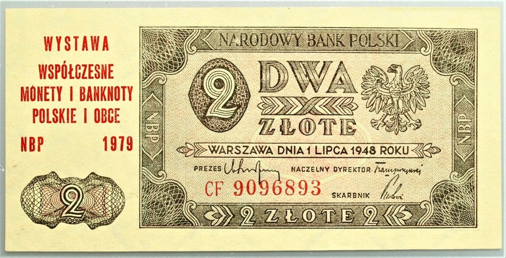 1948 2 zł, dwa złote, seria CF NADRUK - 12884782769 - oficjalne archiwum Allegro