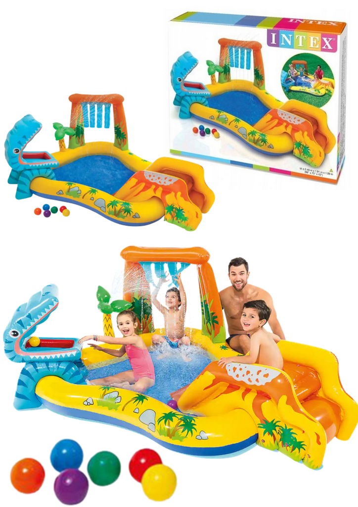 BASEN do ogrodu PLAC ZABAW dmuchany INTEX - 12231115359 - oficjalne ...