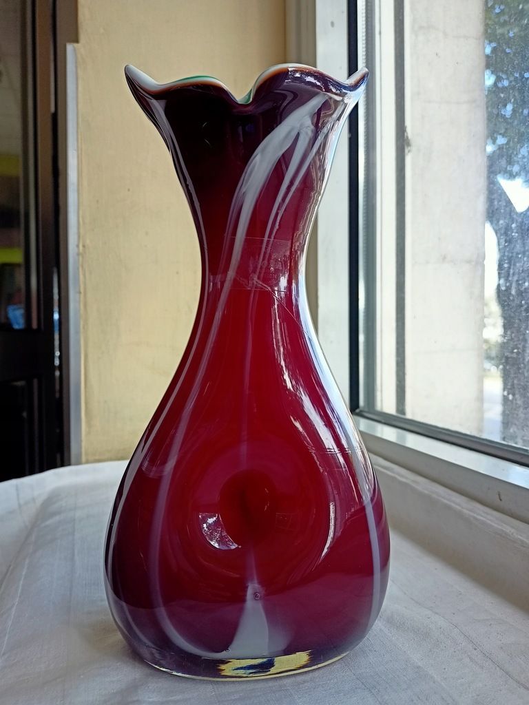 WAZON ARTYSTYCZNY KARMINOWY MAKORA KROSNO L.90 - 12605165884 ...