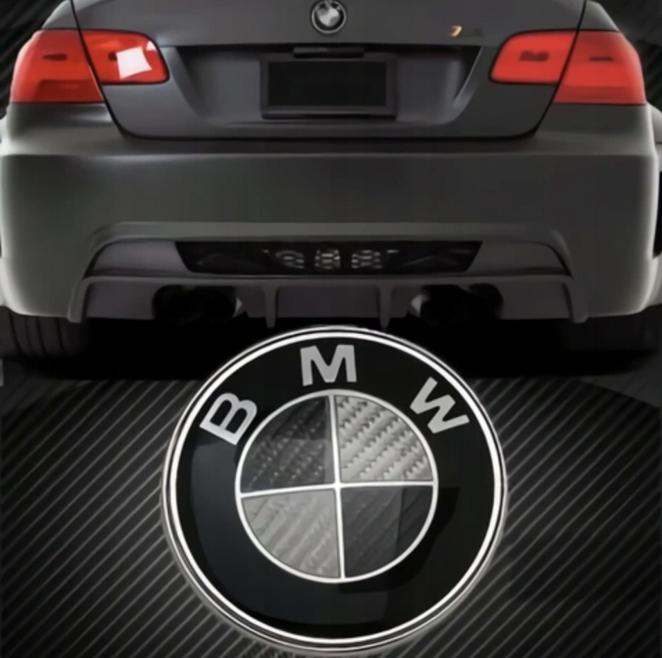 EMBLEMAT BMW 82mm CARBON E87 E81 E46 E60 E61 E90 E91 E36 X1 E84 X3 E83 X5 - 16909822674 ...