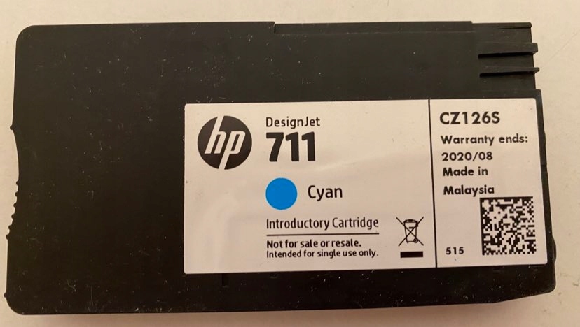 HP WKŁAD TUSZ 711 CYAN CZ126S SETUP ORYGINAŁ PUSTY - 13940141424 ...