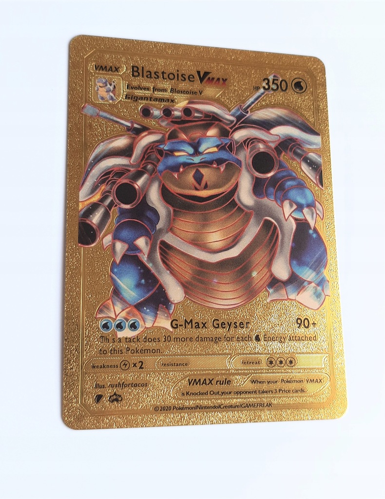 Karta Pokemon Blastoise Vmax Gold - 13255343459 - oficjalne archiwum ...