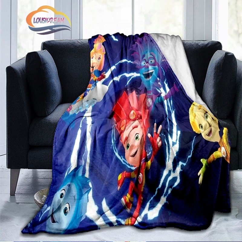 KOC Kreskówka dla dzieci Fixies seria wzór koc - 12997292348 ...