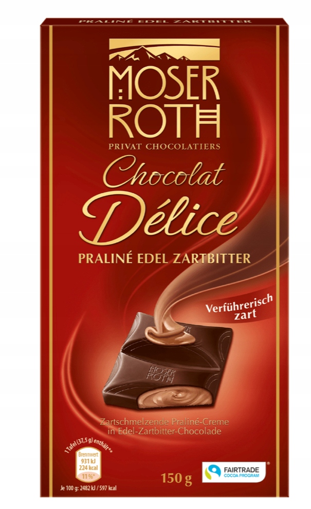 MOSER ROTH DELICE PRALINE GORZKA 150g Z NIEMIEC - 9393219485 ...