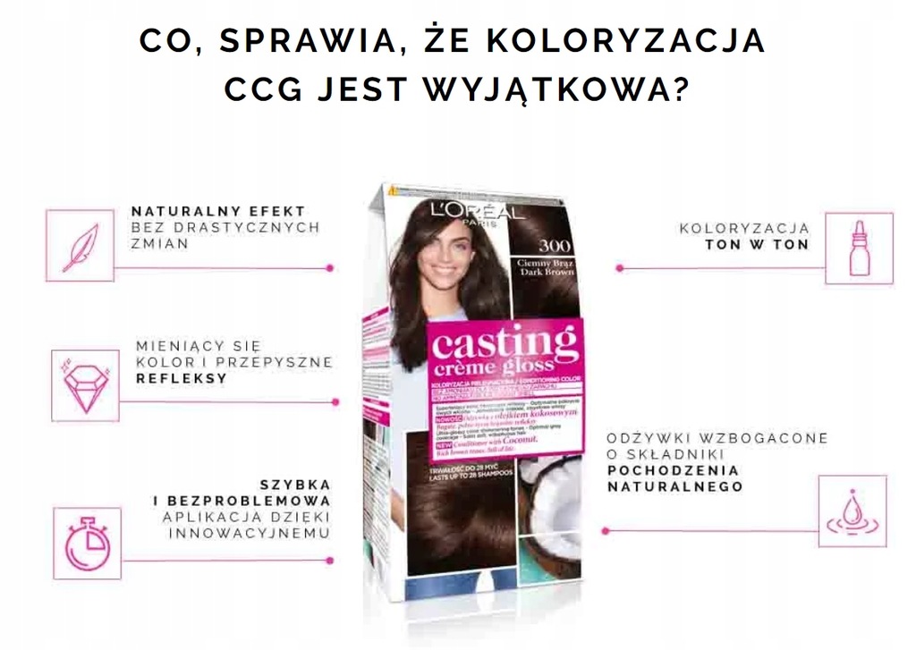 LOREAL CASTING CREME GLOSS 4102 Chłodny Kasztan - 11919350718 ...