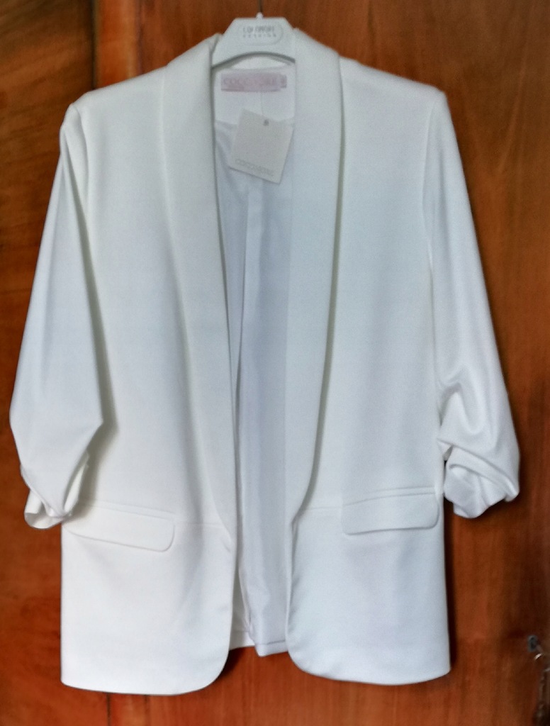 COCOMORE elegancka biała marynarka damska roz. 40 - 12657977605 ...
