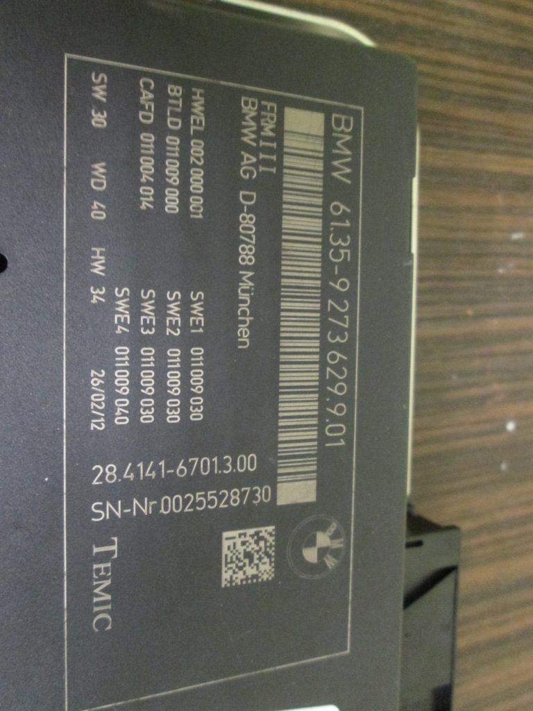 BMW F01 F06 F07 F10 MODUŁ FRM III 3 XENON 6823587 - 6988417928 ...