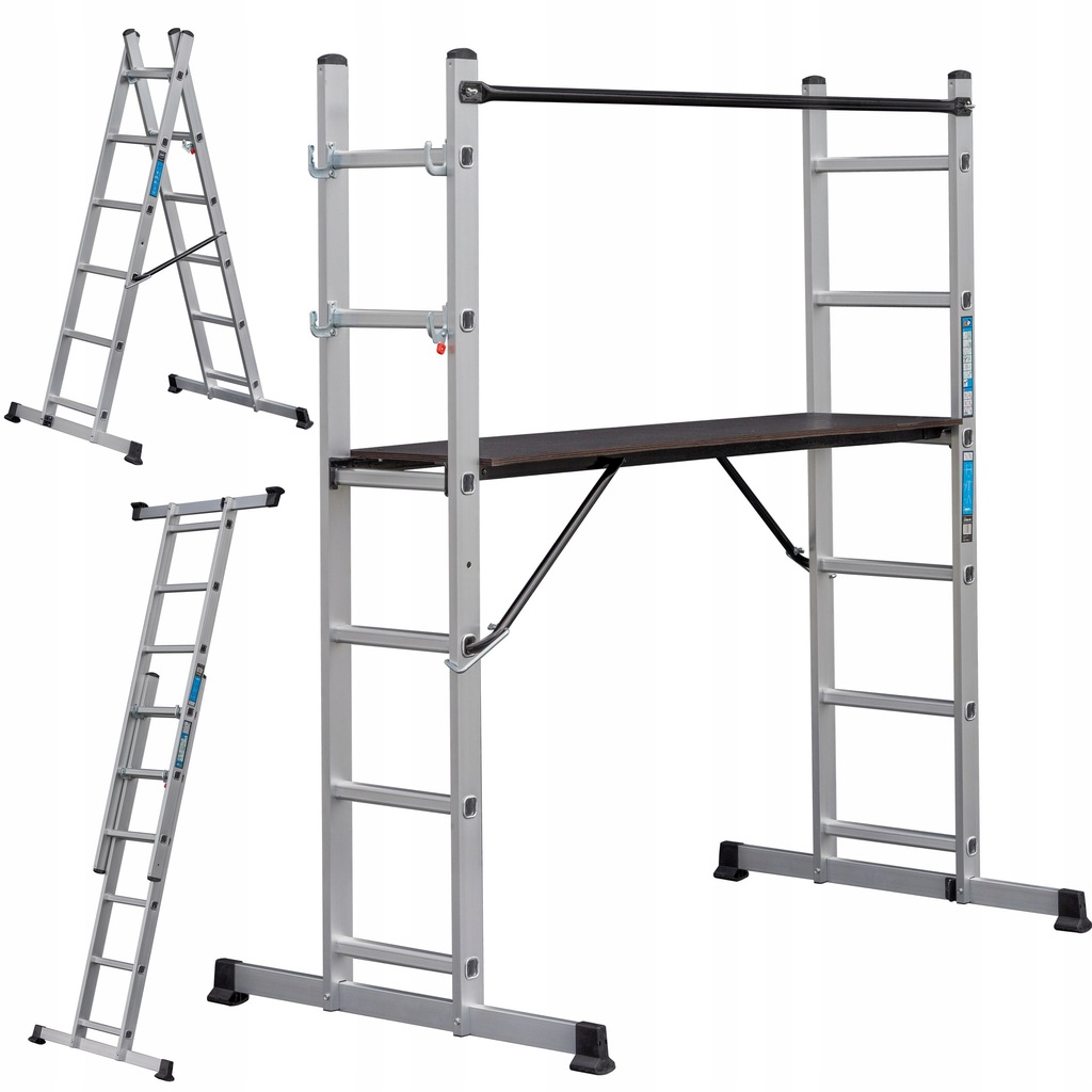 Podest roboczy aluminiowy 4w1 składany mini rusztowanie 2x6 150kg DOOC - 16021232068 - oficjalne ...