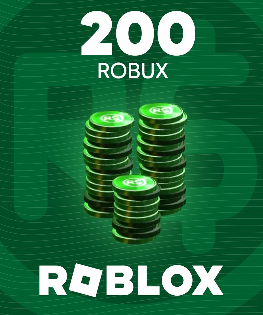 ROBUX ROBLOX KARTA KOD PODARUNKOWY 200RS - 13909566568 - oficjalne ...